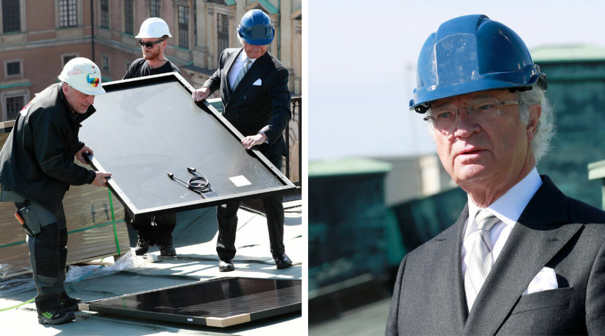 Kungen monterade solceller på Slottet | Svensk Damtidning